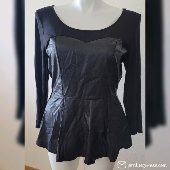 torrid | Tops | Torrid Faux Leather Peplum Top | Poshmark